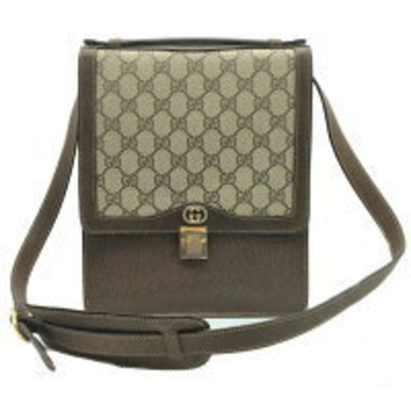 Gucci | Bags | Gucci Gg Pattern Shoulder Bag Flap Brown Beige | Poshmark